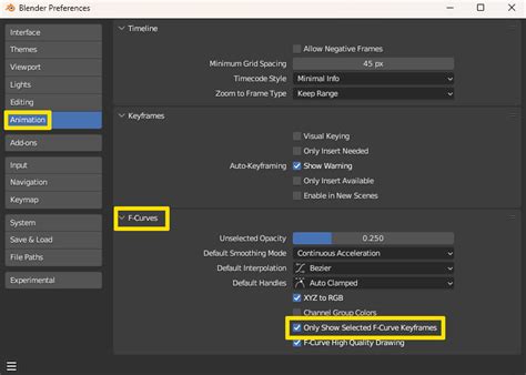 Animation How Can I Select The Keyframes On Only The Highlighted Channel Blender Stack Exchange