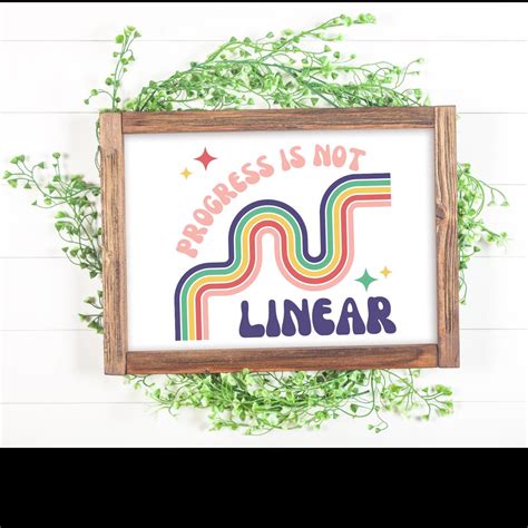 Progress Is Not Linear Png Etsy