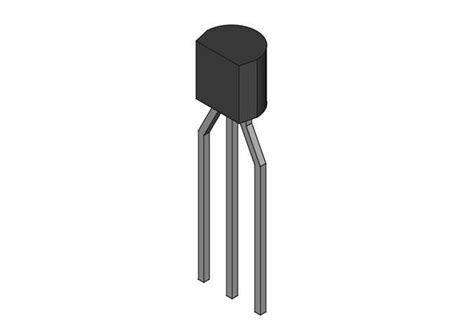 To92 100 Mils Transistor Case 3d Model Cgtrader