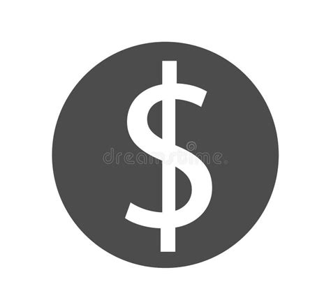 Moneda Con El Icono Simple Del Dólar Ilustración Del Vector