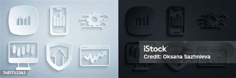 재무 성장 시간 관리 주식 시장 그래프 그래프 차트 인포 그래픽 모바일 및 아이콘을 설정합니다 벡터 3차원 형태에 대한 스톡 벡터 아트 및 기타 이미지 Istock