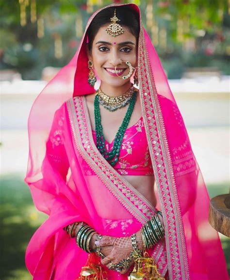 30 Different Shades Of Pink We Spotted In Bridal Lehengas Wedmegood