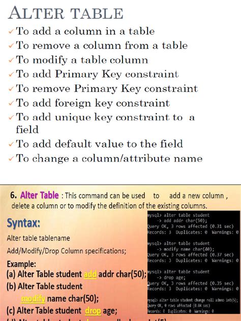Alter Table Update Delete Pdf