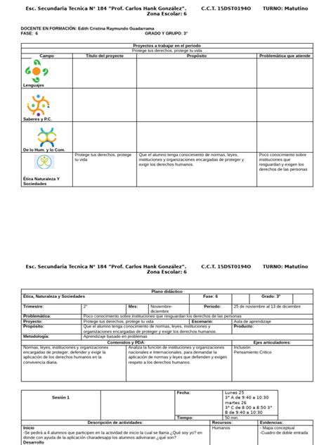 Formato Proyecto Normas Leyes Etc3° Pdf Maestros Aprendizaje