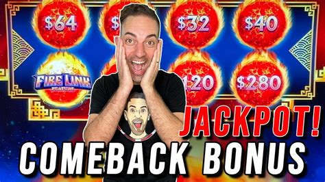 Comeback Bonus Jackpot ☄️ Ultimate Fire Link Cash Falls Slotarazzi