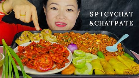 Spicy Chat Laphing Pani Puri Chatpate Youtube