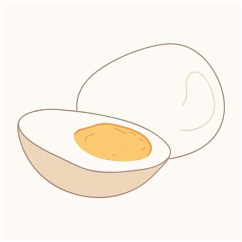 Premium Vector Vector Cartoon Boiled Eggs On A White Isolated