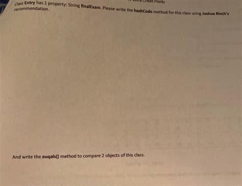 solved points class entry has 1 property string finalexam