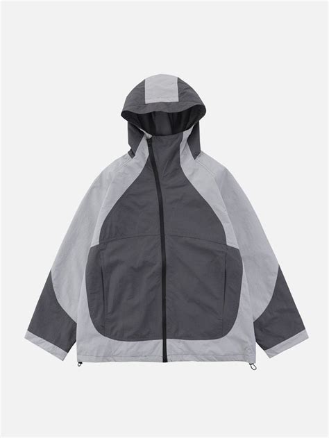 Alanbalen® Colorblock Simple Anorak Anorak Streetwear Essentials