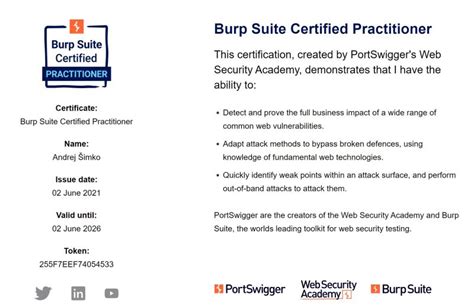 Portswigger On Linkedin Burpsuitecertified