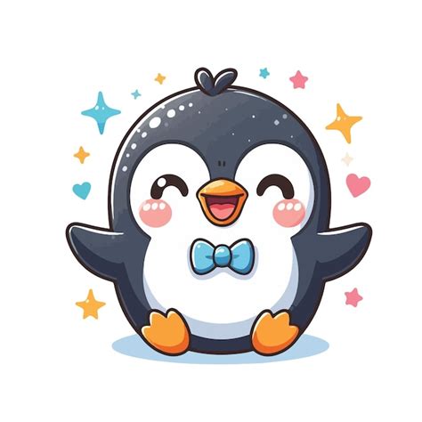 A Penguin With A Heart On His Chest And The Words Love On The Bottom