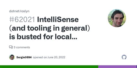 Intellisense And Tooling In General Is Busted For Local Generators