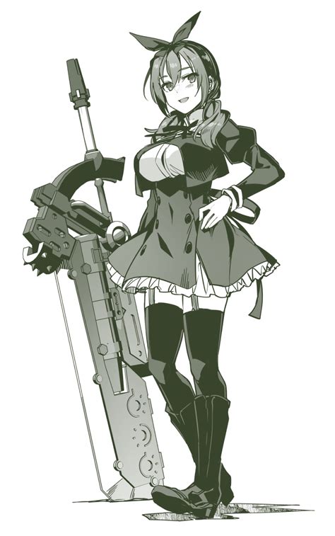 Safebooru 1girl Arm At Side Assault Lily Bangs Blush Boots Bow