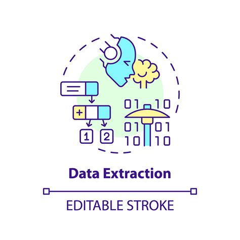 Data Extraction Multi Color Concept Icon Artificial Intelligence Etl Process Document