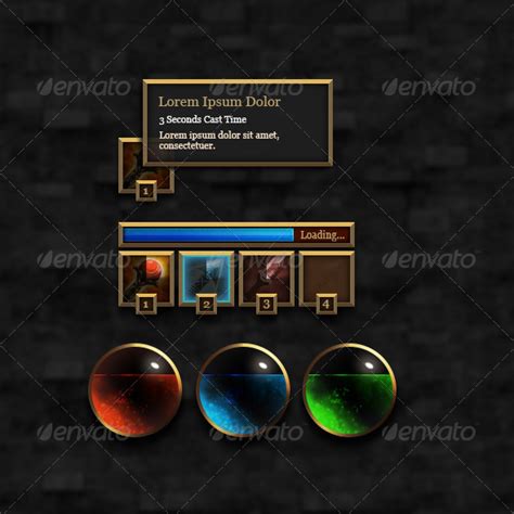 RPG User Interface Elements Set 1 By WintersDesign GraphicRiver