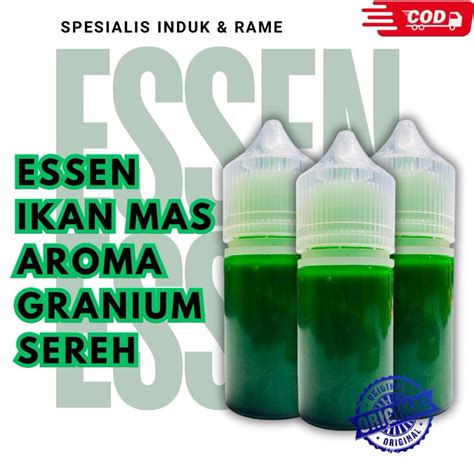 Jual Essen Ikan Aroma Granium Pandan Sereh Cocok Di Segala Jenis Air Kolam Mancing Ikan Rame