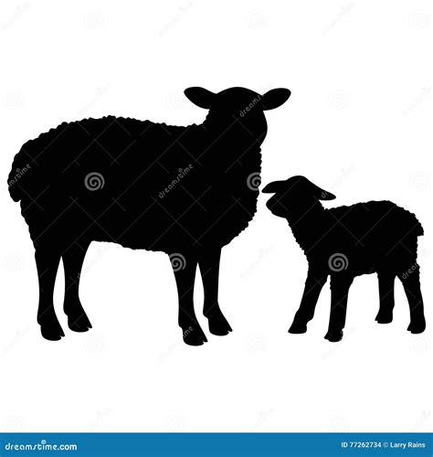 Sheep Silhouette Stock Vector Illustration Of Mammal 77262734