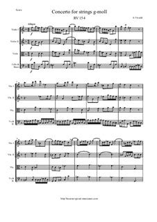 Concerto For Strings In G Minor RV 154 By A Vivaldi On MusicaNeo