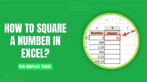 How To Square A Number In Excel Two Simplest Tricks Earn And Excel