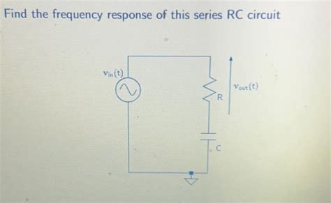 Solved Find The Frequency Response Of This Series RC Circuit Chegg Com