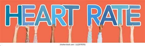 Diverse Hands Holding Words Heart Rate Stock Photo 1122978701
