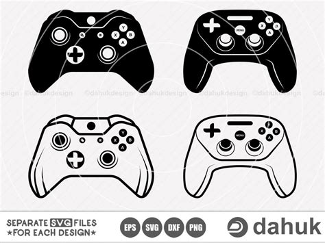 Video Game Controllers Svg Xbox Controller Svg Cut File For Silhouette Svg Eps Dxf Png