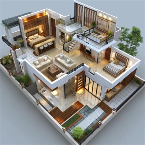 Realistic 3d Home Interior Design Rendering Premium Ai Generated Image