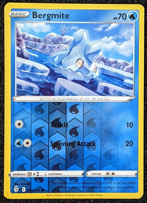 Bergmite 44 Price Tracker Bergmite Current Market Value 44 Pokemon Evolving Skies