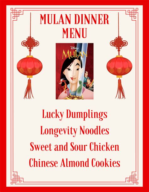 Mulan Themed Dinner Inspiring Magical Memories