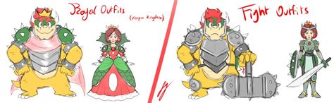 Bowsers And Cherrys Outfits By Natsuko The Mun On Deviantart