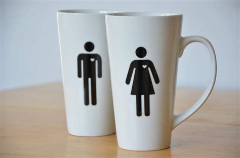 His N Her Coffee Mugs Felt