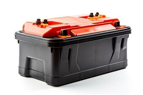 Premium Photo A Closeup Photo Of A Car Battery On White Background
