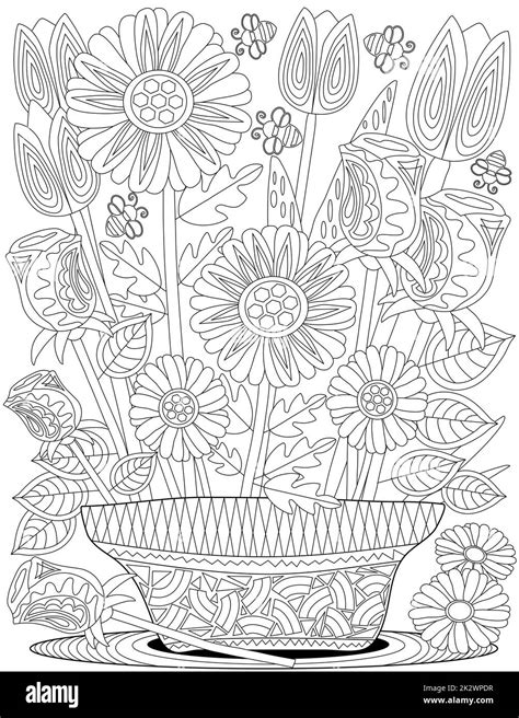 Top 999 Flower Pot Drawing Images With Colour Amazing Collection