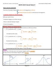 MATH1014 Tutorial Notes 09 Pdf MATH1014 Calculus II 2019 Spring