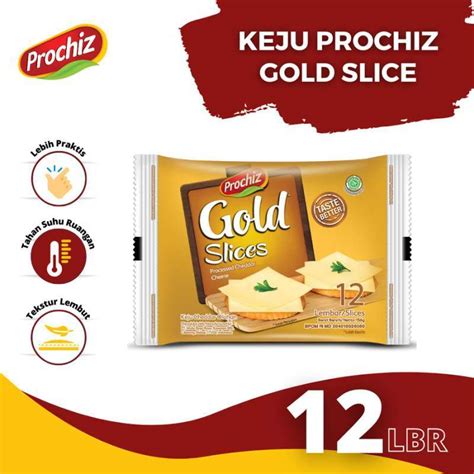 Jual Prochiz Gold Cheddar Slice 12 Pcs Lembaran Keju Keju Prochiz