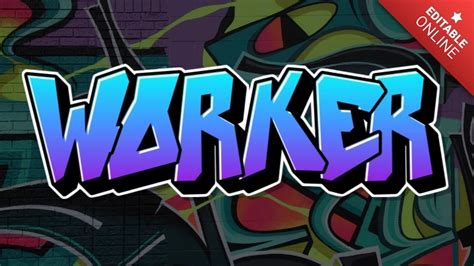 Worker Graffiti Style Text Effect Generator