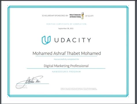 Mohamed Ashraf On Linkedin Udacity Fwd Digitalamarketing