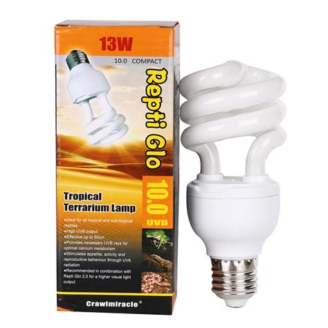Hkml 50 100 Uvb 13w Reptile Light Bulb Uv Glow L Grandado