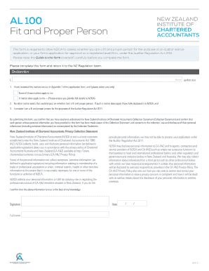 Fillable Online Fit And Proper Person Form Chartered Accountants