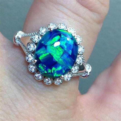 Manufacturer Usa Jewelry Nwt Genuine Mosiac Opal Topaz 925 Ring