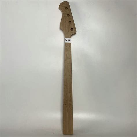 Unfinished Roasted Maple Wood 4 String Bass Neck Reverb
