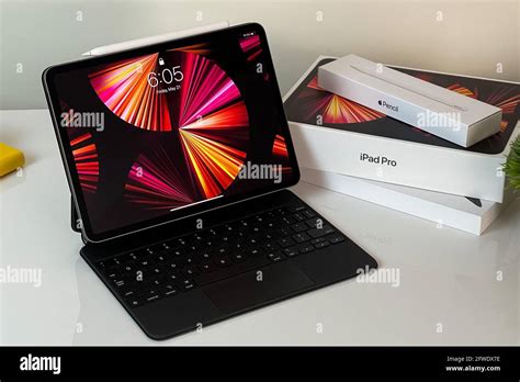 Ipad Pro 11 Inch 2021 Model With Apple M1 Chip On A Desk With Magic