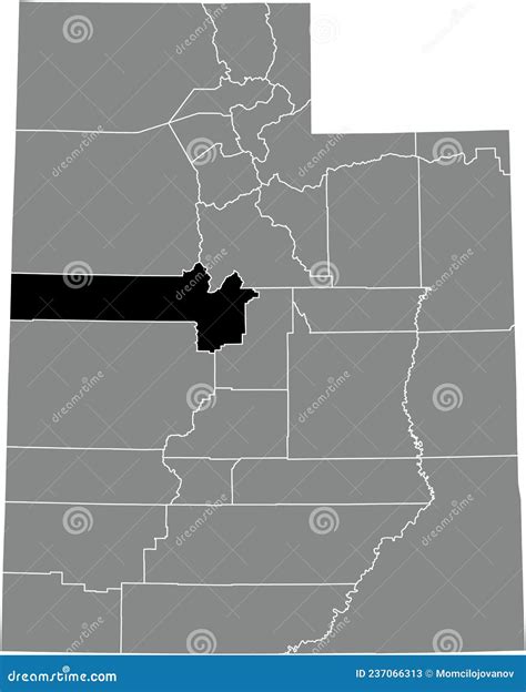 Location Map Of The Juab County Of Utah Usa Stock Vector