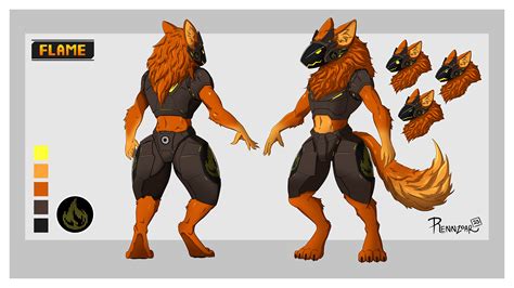 My First Protogen Ref Sheet Hope You Guys Like It ~ Art By Rennzoar