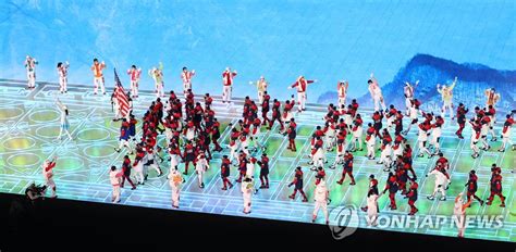 올림픽 미국 선수단 입장 연합뉴스