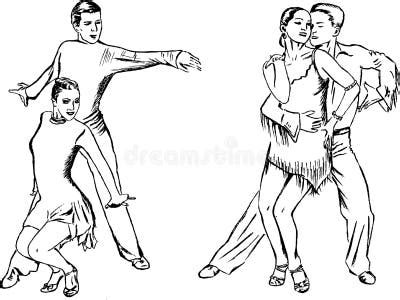 Dance Pairs Hand Drawing Sketch Stock Illustrations 16 Dance Pairs