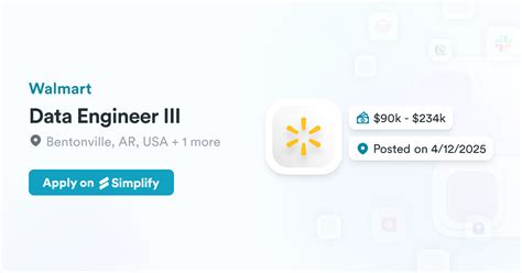 Data Engineer Iii Walmart Simplify Jobs