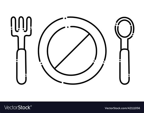 Cutlery In Dotted Line Style Royalty Free Vector Image