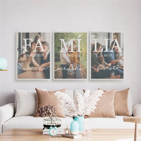 Quadro Digital Família um pouco de loucura barulho e muito amor fotos Imprinté