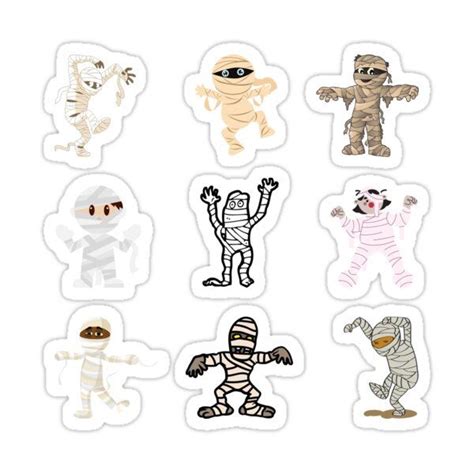 Cute Mummies Sticker Pack Sticker For Sale By Caregiverology Stickers Packs Vinyl Decal